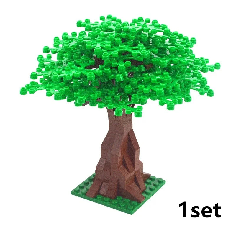 City Tree Green Bush Garden MOC Flower Grass for Lego Building Blocks ...