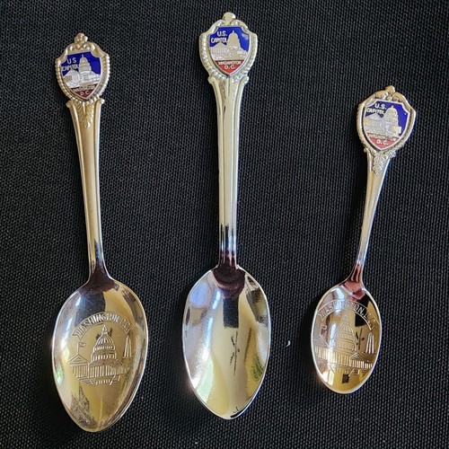 Washington DC Collectible Travel Souvenir Spoon Set of 3 USA Capital ...