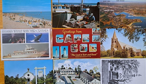 LOT OF 9 CAPE COD, MASSACHUSETTS Old Postcards ca.1960's-1970's | eBay