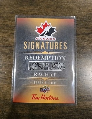 2025-26 Tim Hortons Team Canada Signatures Redemption Sarah Fillier ...