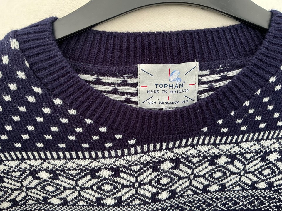 Mens Christmas Xmas jumper topman M snowman snowflake jumper vgc | eBay UK