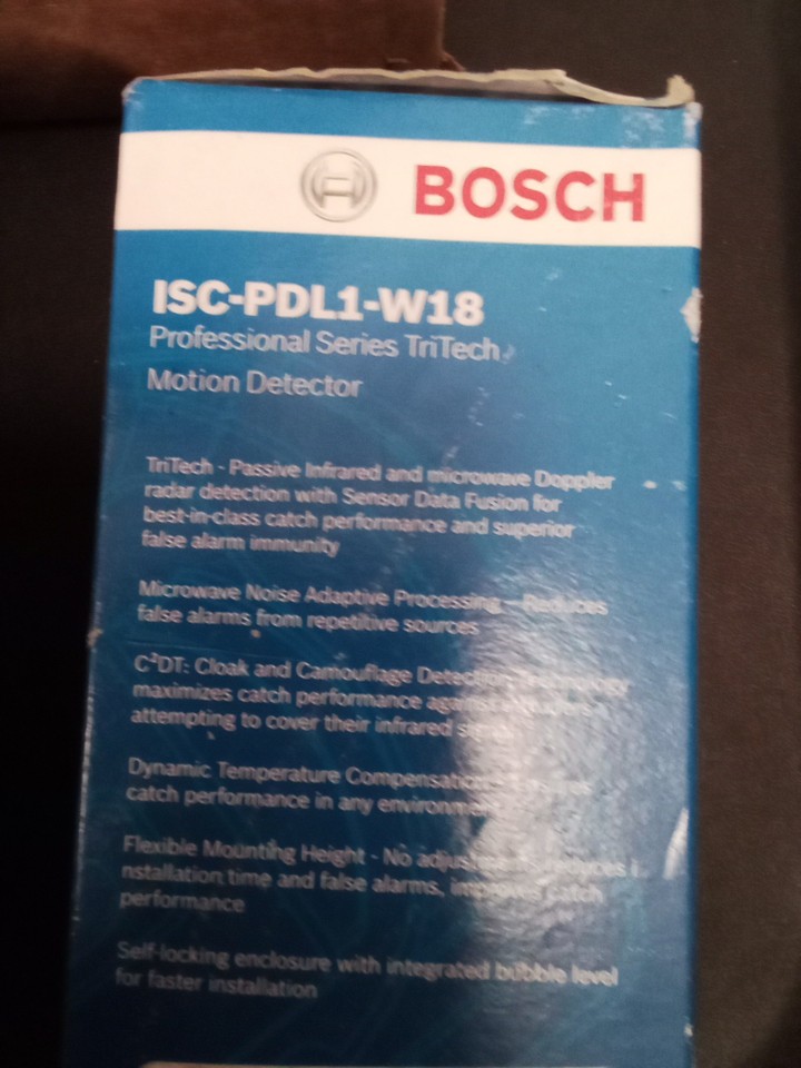 Bosch Pro-Series Tritech Curtain Motion Detector ISC-PDL1-WC30G 100' | eBay