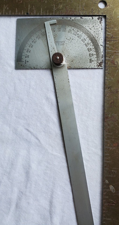 Starrett C183 Protractor Stainless Rectangular Head Machinist Tool | eBay