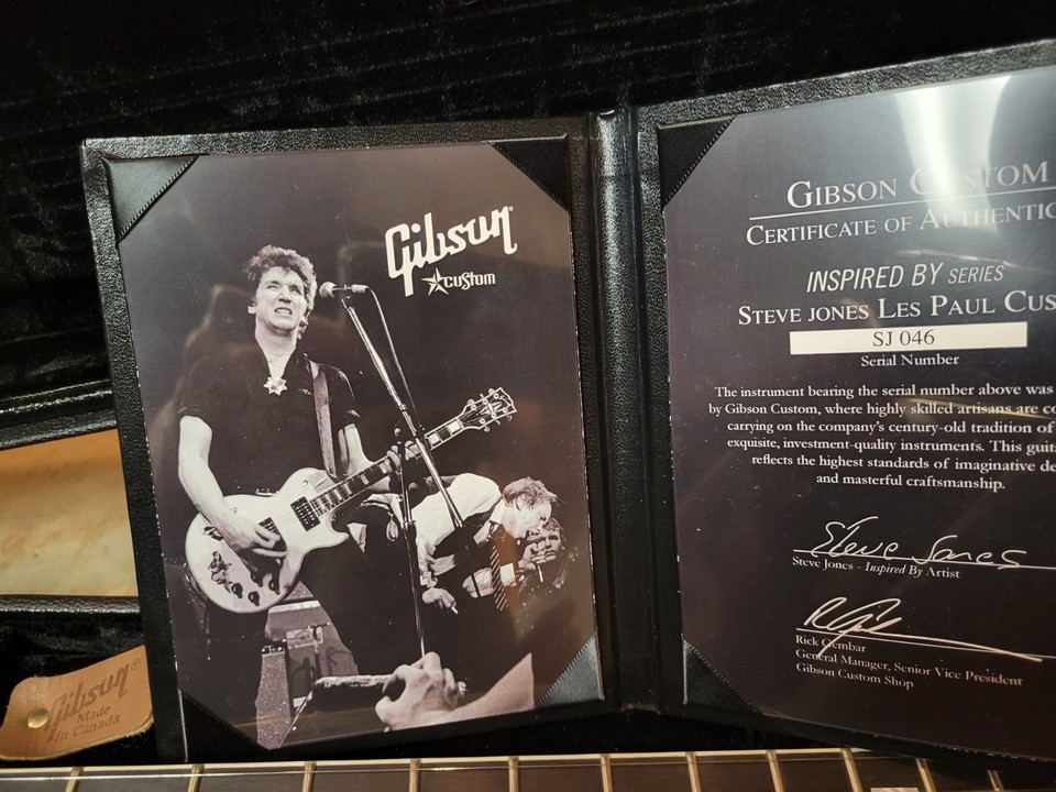 Gibson Custom Shop Sex Pistols Steve Jones Signature Les Paul Custom ...