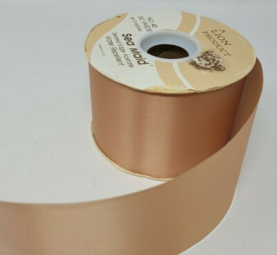 NEW VTG Lion Offray Celadon Satin Acetate Craft Ribbon 2-5/8" x 50 YDS ...