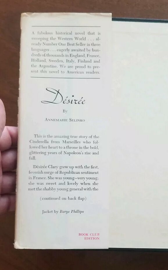 Desiree by Annemarie Selinko, 1953, Book Club Edition 9780688014483| eBay