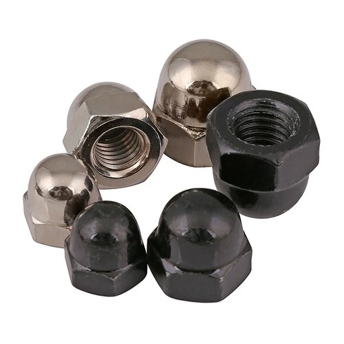 Dome Cap Nuts Blind Acorn Nut Black Zinc / Ni-plated M3M4M5M6M8M10M12 ...