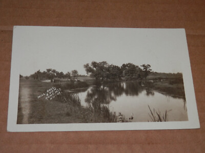ROME WI - 1909 REAL-PHOTO POSTCARD - MILL RACE and DAM - JEFFERSON ...