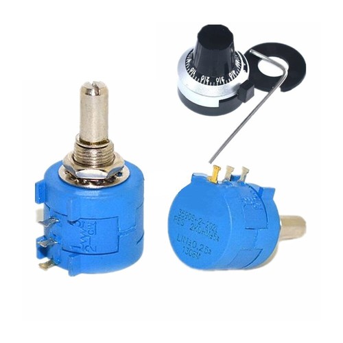 2PCS 3590S Rotary Potentiometer 200 ohm Multi Turn Wire Wound 3590S-2 ...