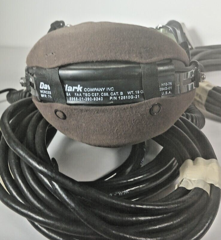David Clark Aviation H10 76 Headset & 3 - 20'/11'/31' cables | eBay