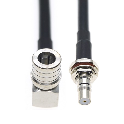 QMA Male Right Angle to QMA Female Crimp Connector Pigtail Jumper RG58 ...