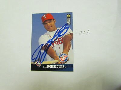 1997 Upper Deck Ivan Rodriguez Autographed Signed Baseball Card | eBay