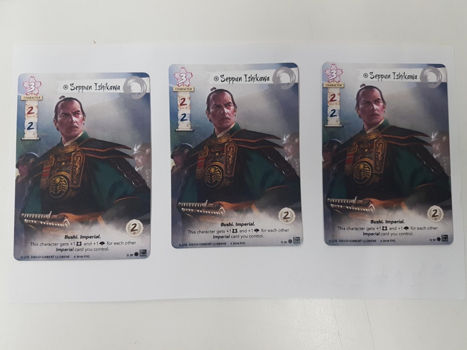 Legend Of The Five Ring L5R LCG Full Art Seppun Iskikawa x3 copies ...
