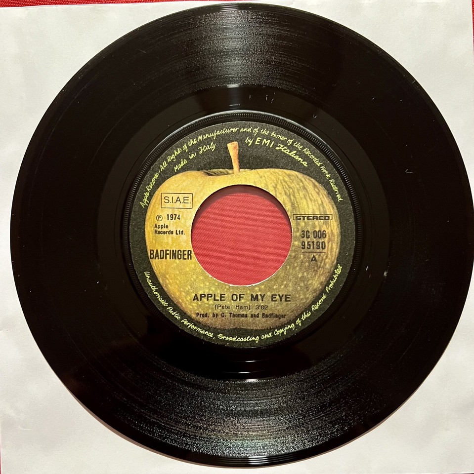 Badfinger Apple Of My Eye/Blind Owl Italy Apple 45 Beatles | eBay