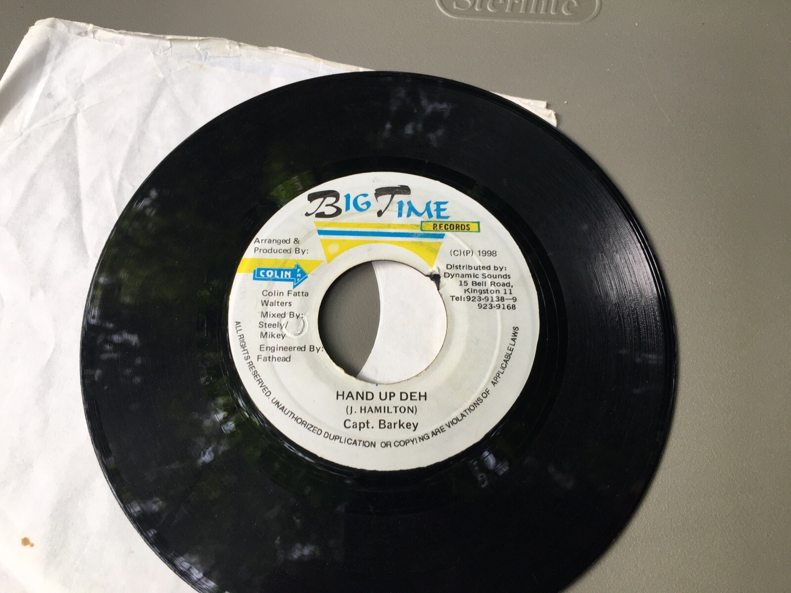 CAPT. BARKEY HAND UP DEH ~ STEVE CLEVIE BULLETPROOF JAMAICAN IMPORT 45 ...