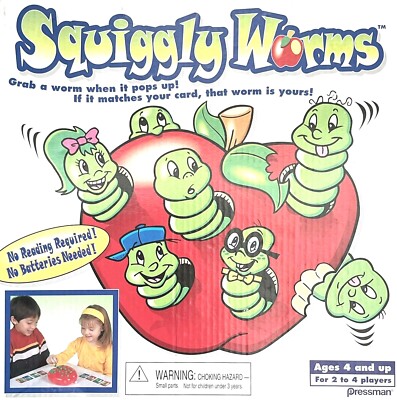 Squiggly Worms Game Replacement Parts and Pieces Apple Cards or Worms ...