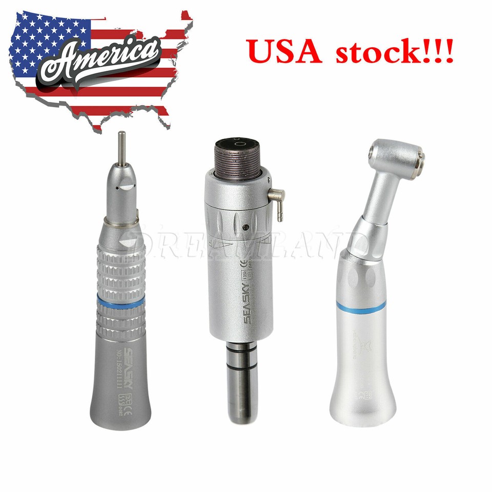 SEASKY Dental Slow Low Speed Handpiece Contra Angle Straight Air Motor ...