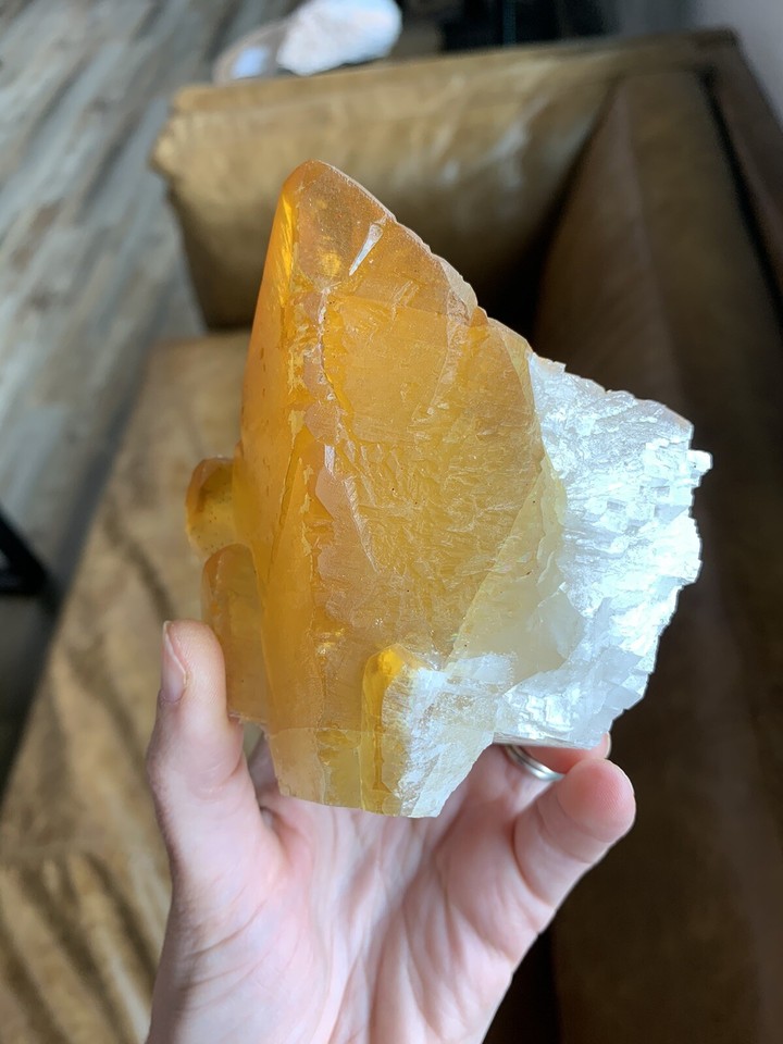 Golden Calcite with Chalcopyrite Inclusions from Black Rock, Arkansas ...