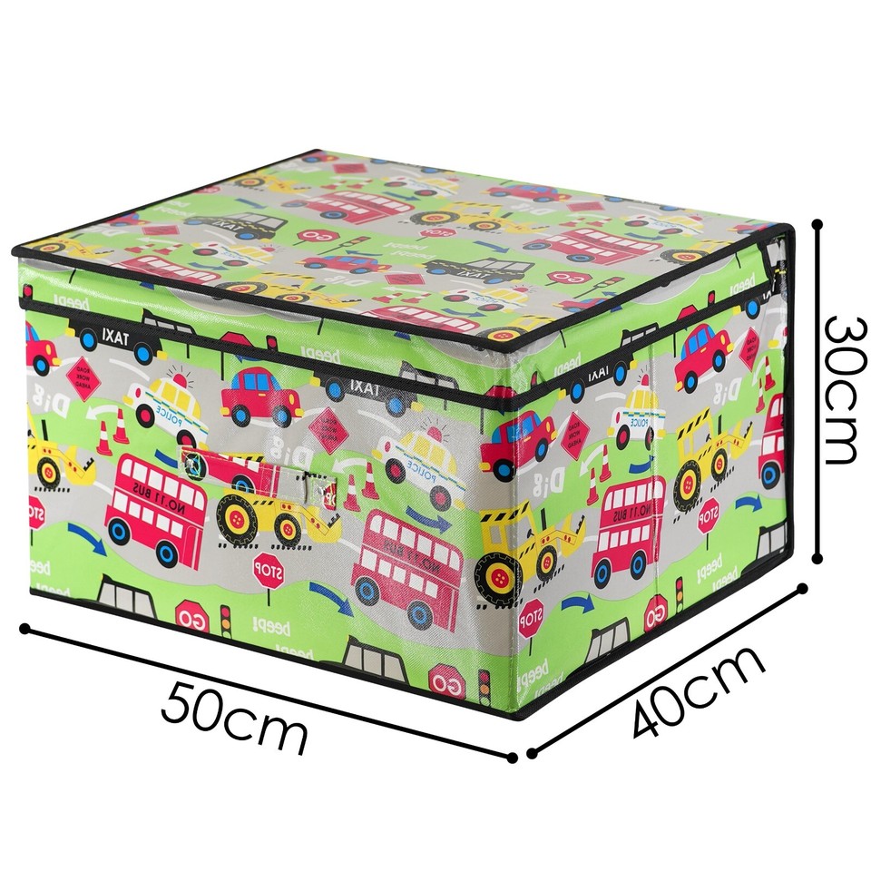 Large Collapsible Storage Box Folding Jumbo Storage Chest Kids Room Toy ...