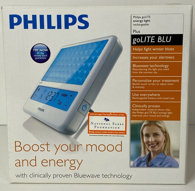 Philips GoLite Blu Plus Light Therapy Device Rechargeable Hf3332 for ...