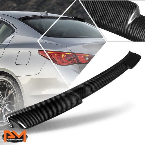For 14-24 Infiniti Q50 Real Carbon Fiber VIP-Style Rear Roof Window ...