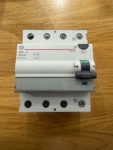 GENERAL ELECTRIC GE 40A 30MA 4 POLE RCD 604139 240/415V | eBay UK