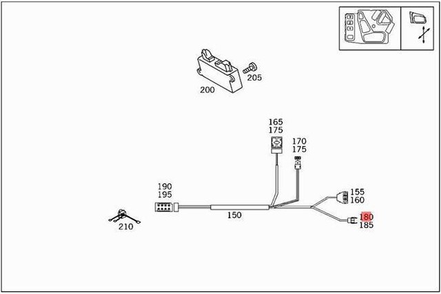MERCEDES E W124 Wiring Connector Cable Plug Terminal 0115457128 for ...