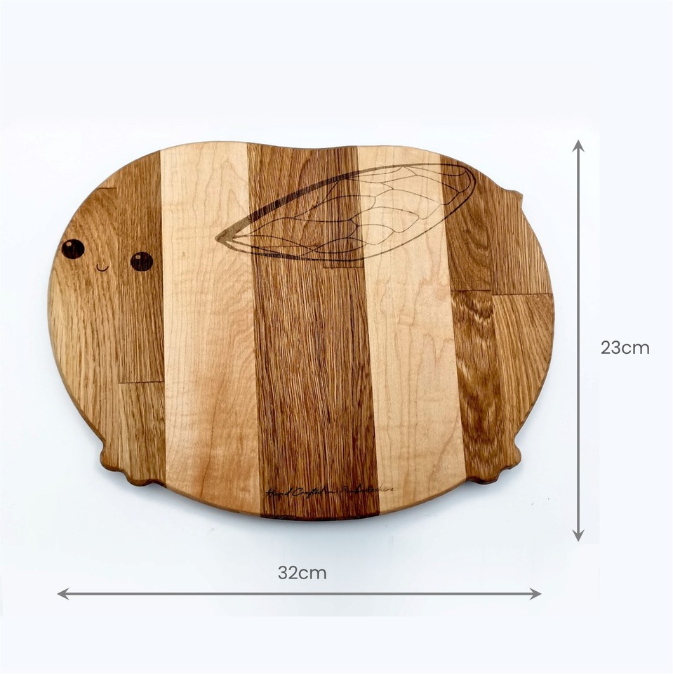 Wooden Chopping Board - Bee - Cutting Serving Bread - Oak Bumblebee ...