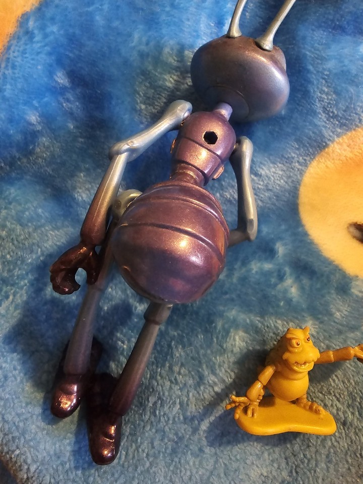 Vintage 1999 Disney Pixar A Bug's Life Flik and Flea Figure Toy Set ...