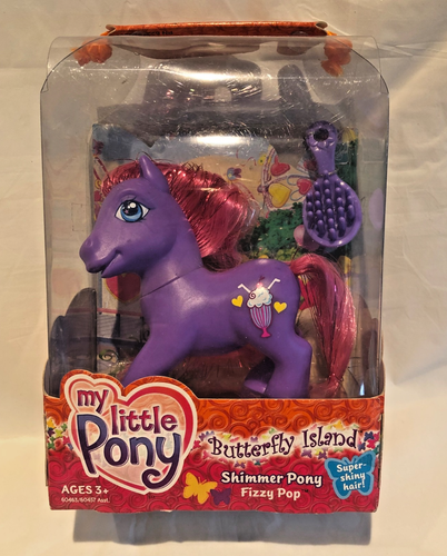 Vintage 2004 MY LITTLE PONY Butterfly Island Shimmer Pony Fizzy Pop ...