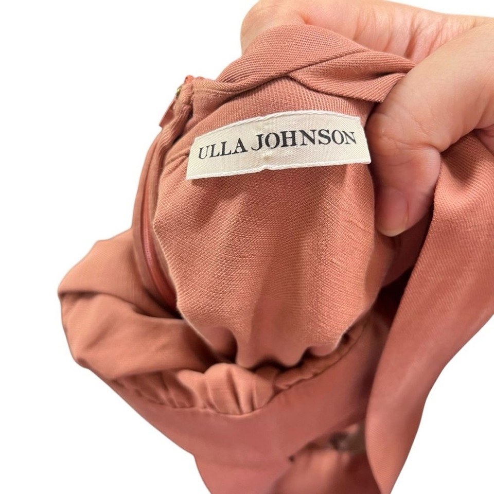 Ulla Johnson Iggy Clay Jumpsuit Women’s Size 0 Pink Bow Back Wide Leg ...