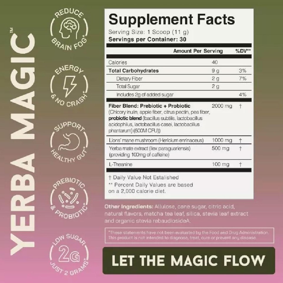 Yerba Magic Yerba Mate Instant Tea Powder - Peach Mango/Strawberry ...