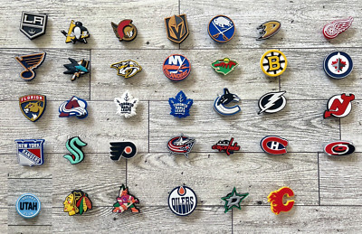 NHL Charms compatible that fits Crocs/ Straw Toppers | eBay