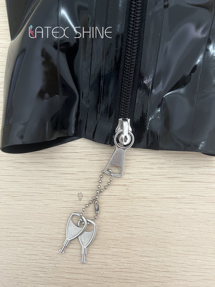 Lockable Zip Latex Fetish Hood Mask with Mouth Gag Long Nasal Tube | eBay