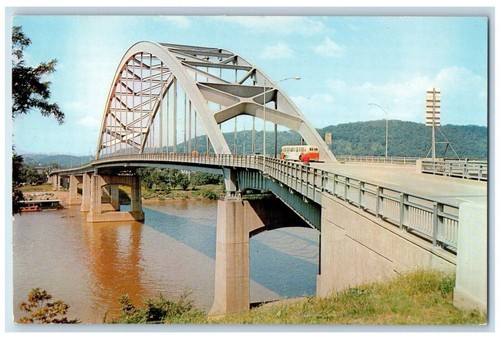 c1960 Fort Henry Bridge Ohio River Wheeling West Virginia WV Vintage ...