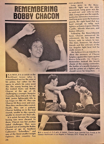 1981 Boxer Bobby Chacon illustrated | eBay
