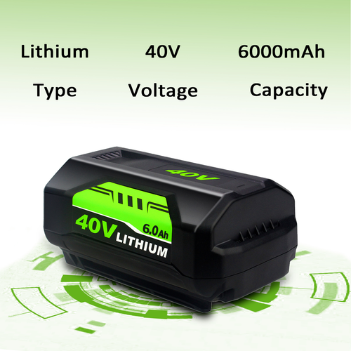 2 PACK 6.0AH Lithium Battery for Ryobi 40V 6.0Ah Battery OP40404 OP4040 ...