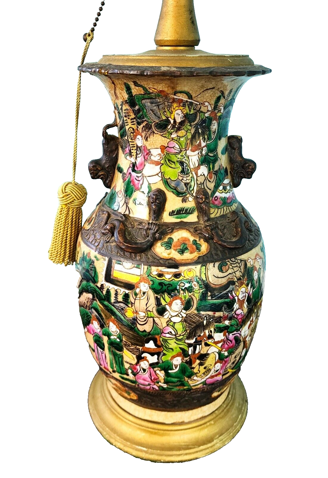 Antique Chinese Nanking Vase Lamp Qing Dynasty 19th Century | eBay