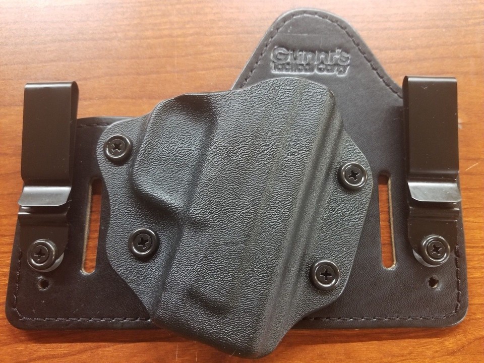 FITS GLOCK MODELS IWB & OWB TUCKABLE HYBRID HOLSTER KYDEX/LEATHER ...