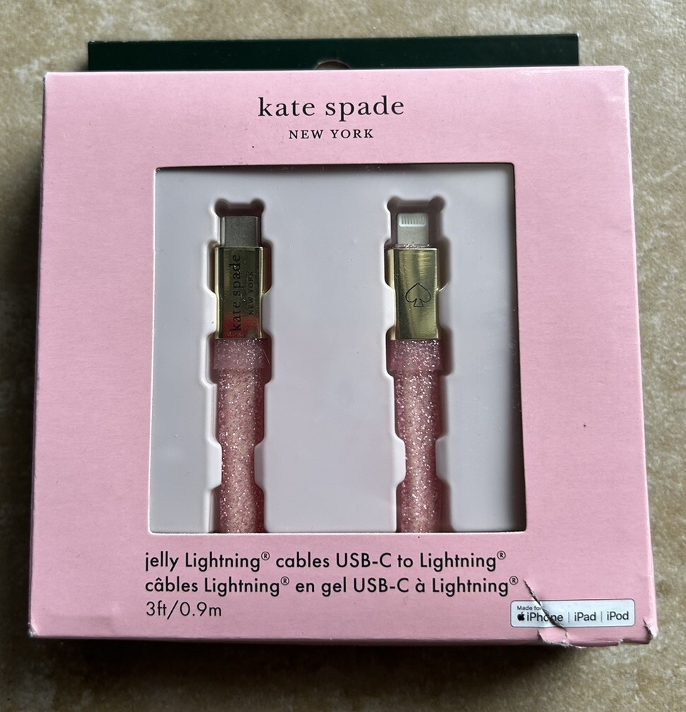 kate Spade Charging Cable Usb -C Pink | eBay