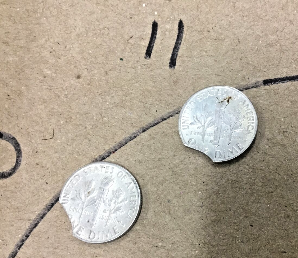 SILVER DIME CLIP PLANCHET ERROR SET of 10 CLOCK POSTIONS MISSING ONLY ...