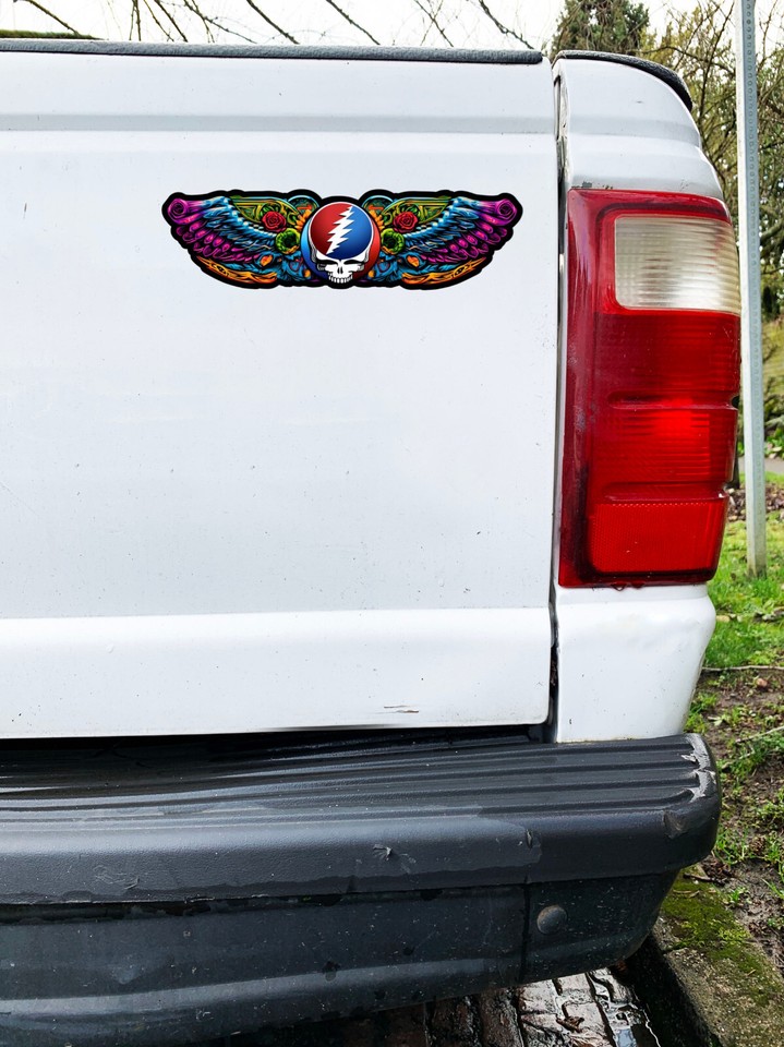 Grateful Dead LARGE 9in Bumper Sticker Steal Your Face Jerry Garcia ...
