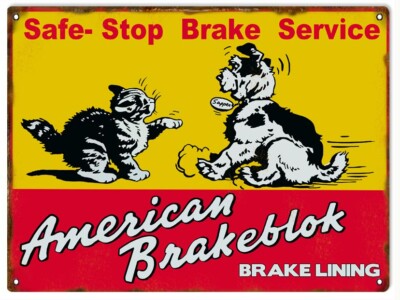 Vintage Style Metal Sign American Brakeblok Service 9 x12 | eBay