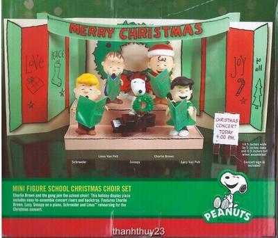 New Peanuts Charlie Brown Christmas Figure Fold-Out School Christmas ...