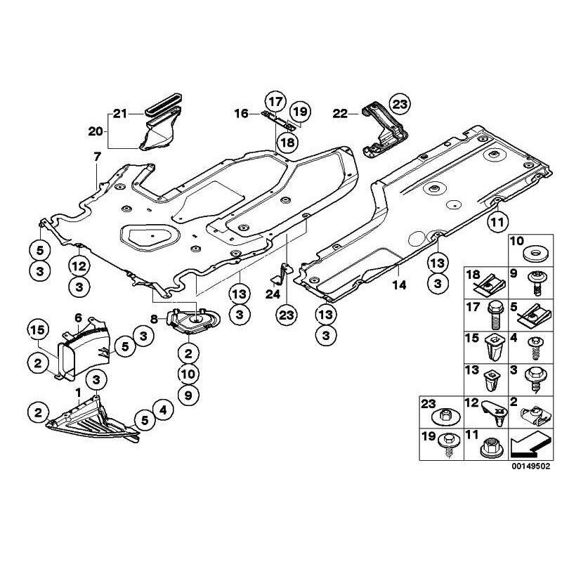 Original BMW 51757061886 - [SUPER PREIS] Deckel Unterbodenverkleidung ...