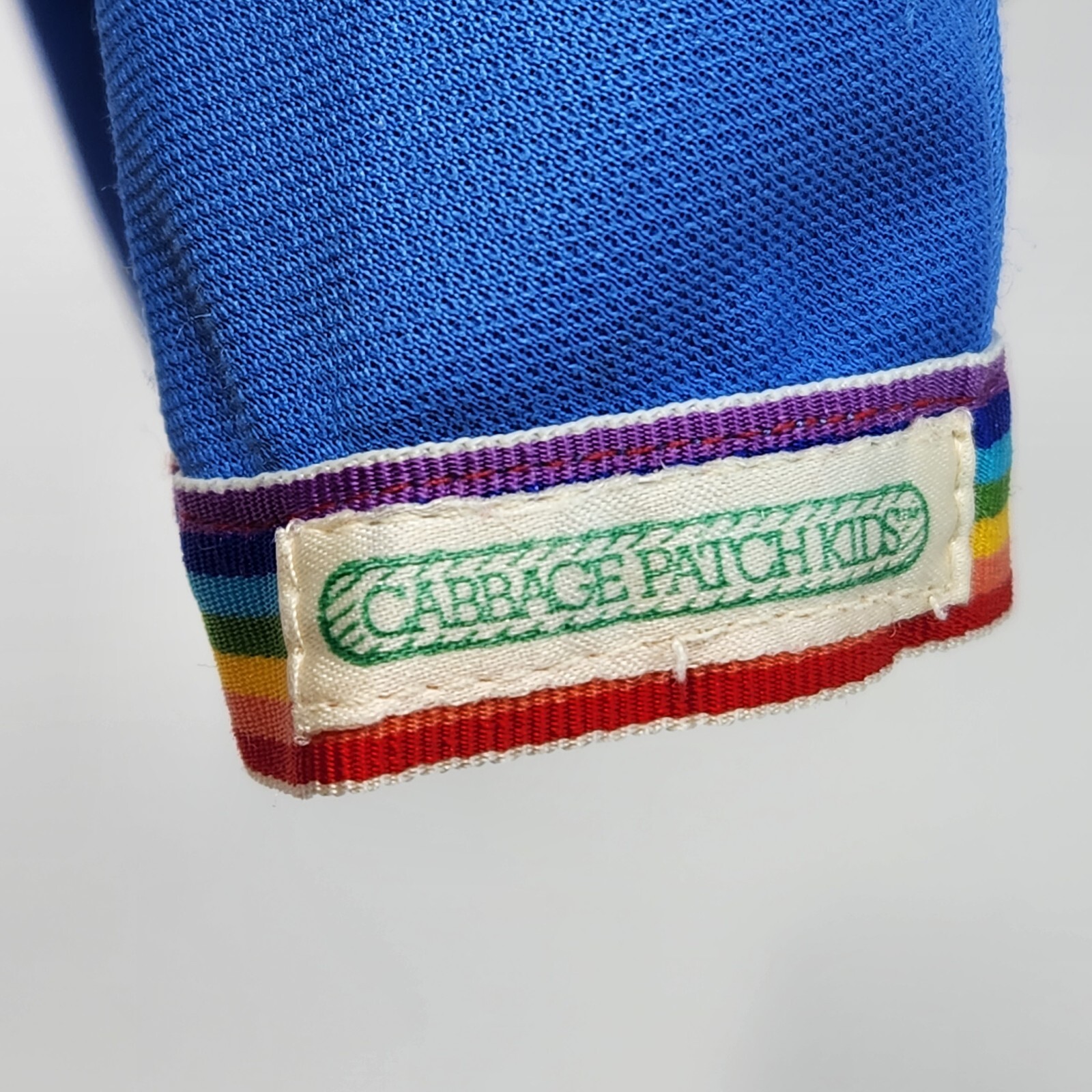 VINTAGE CABBAGE PATCH KIDS COLECO BLUE RAINBOW POSEABLE 1 PIECE OUTFIT ...