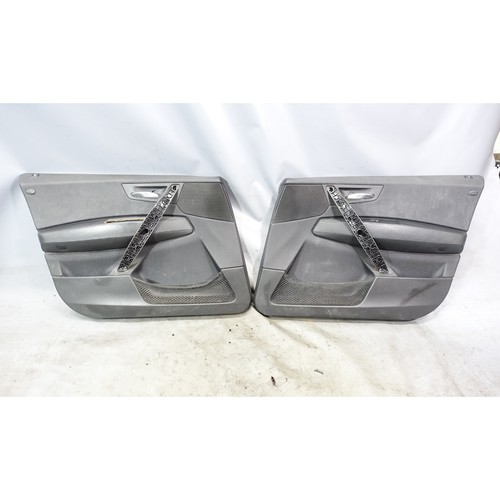 2006 BMW E83 X3 SAV Front Int Door Panel Trim Skin Pair Black Leather ...