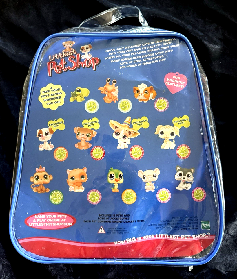 Hasbro 2007 Littlest Pet Shop 12 Pack Bobbin Heads Playground Pals ...