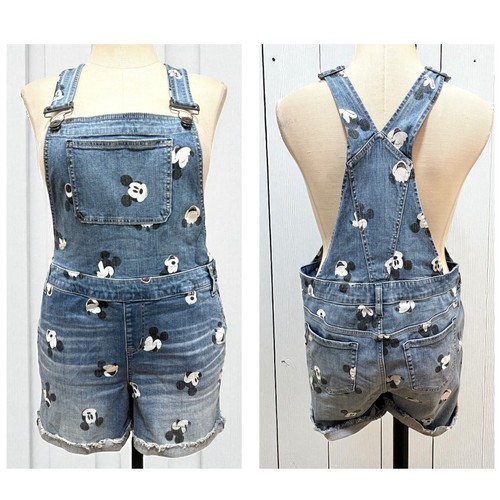 Torrid Size 16 Disney Mickey Mouse Blue Denim Medium Wash Shortalls ...