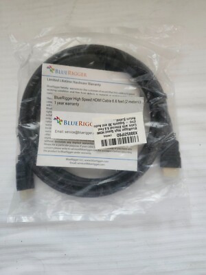 Blue Rigger high speed HDMI cable with ethernet 6.6 feet | eBay